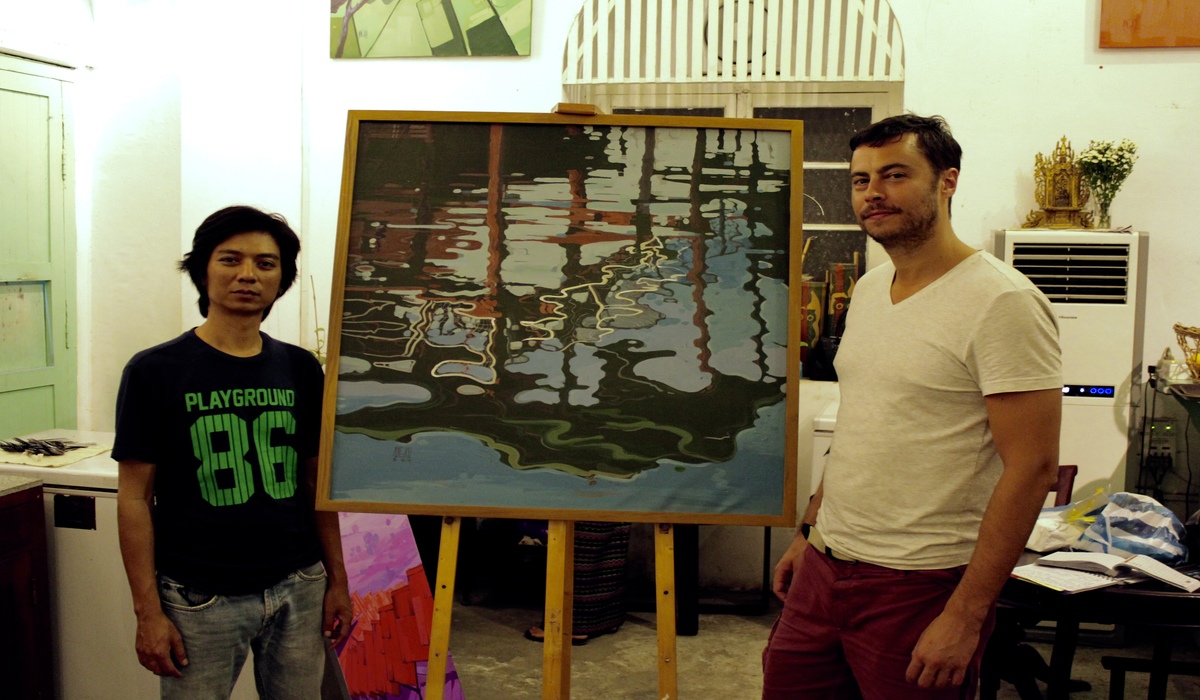 Aung Ko solo exhibition captures the colors of the Ayeyawady | Coconuts