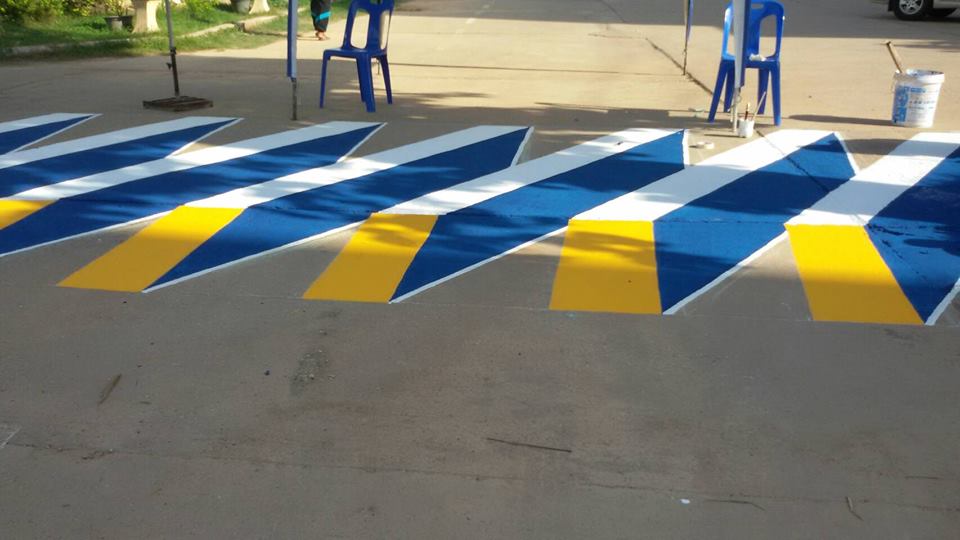 Preschool paints fun 3D crossings to teach kids about road safety ...