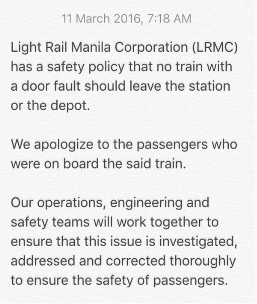 Gov't not responsible for crazy LRT incident: DOTC | Coconuts