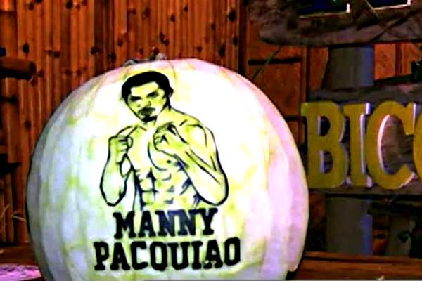 Albay chef carves Pacman's image into watermelon | Coconuts