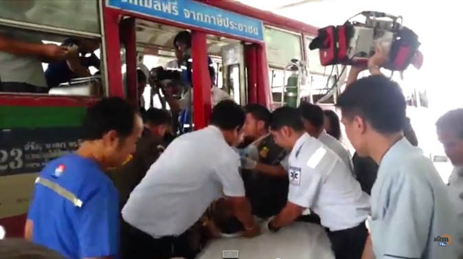 Bus No. 23 delivers passed-out passenger to hospital