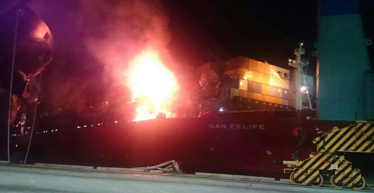 Fire in Port Klang after two container ships collide | Coconuts