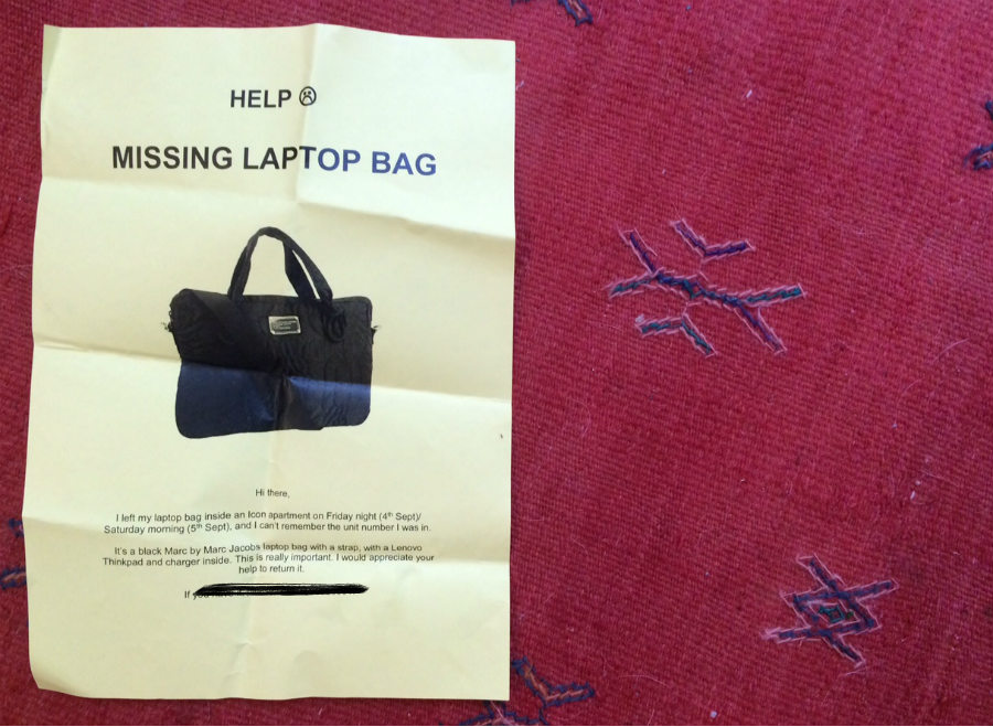 Help this person find a missing laptop bag | Coconuts