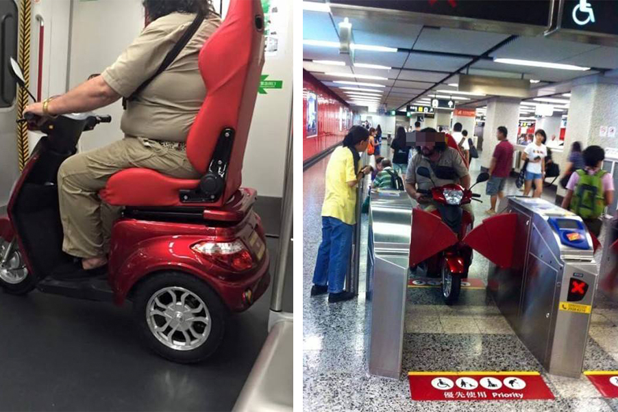 Man drives his ‘Ferrari’ mobility scooter onto the MTR to Hongkongers ...