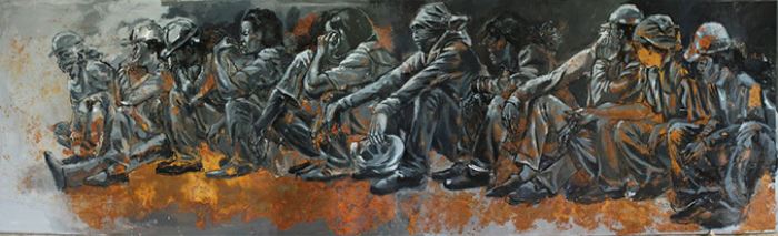 Artist joins forces with corrosive rust to prove a point about society ...