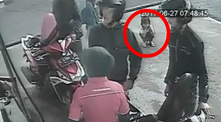 Six-year-old girl in Indonesia run over by car in gas station, miraculously survives with only ...