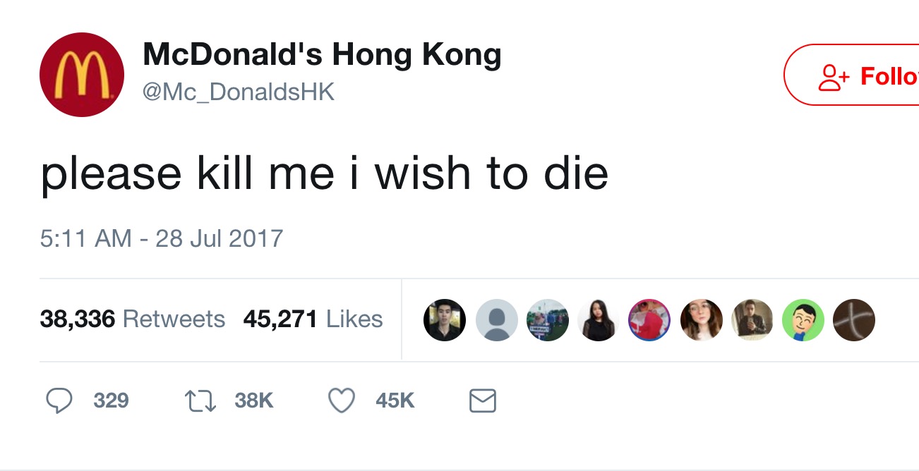 Alleged 'McDonald's Hong Kong' Twitter account goes viral with ...