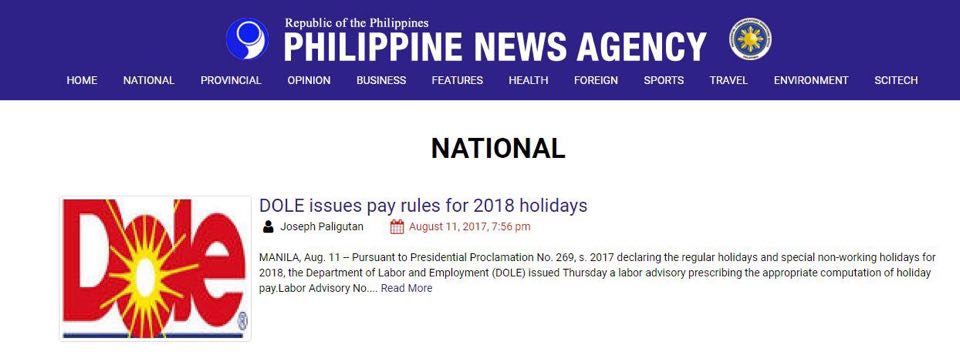 Another boo-boo: state-owned Philippine News Agency uses wrong DOLE ...