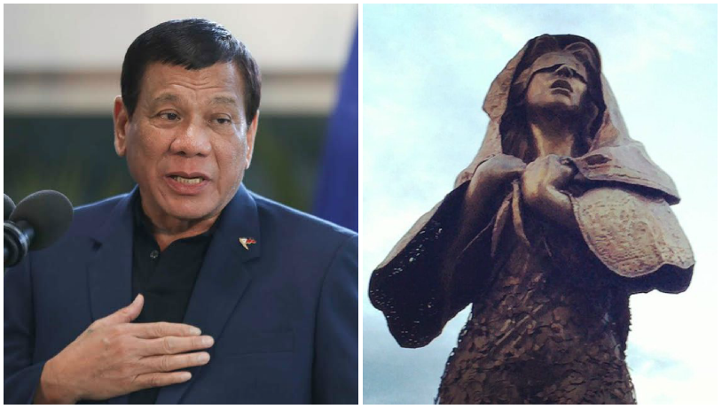 Duterte breaks silence on Manila comfort woman statue, calls it a ...
