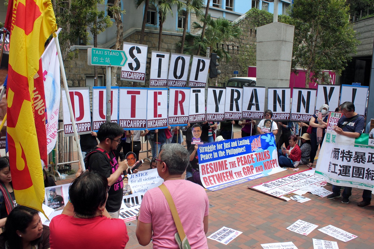 Down with Duterte: Demonstration held as Philippine president visits ...