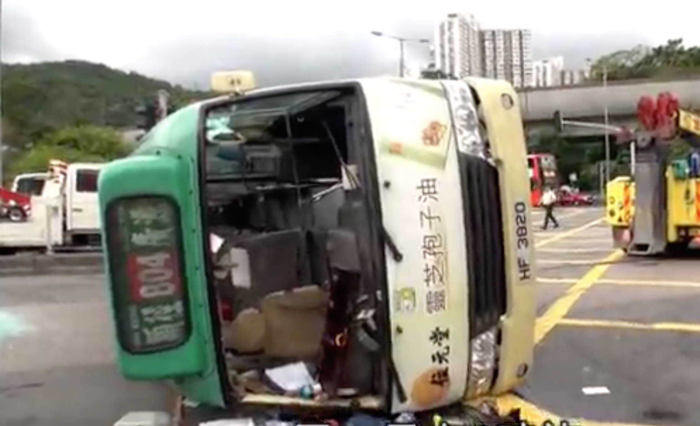 Minibus toppled by double decker in Sha Tin, as commission probes ...