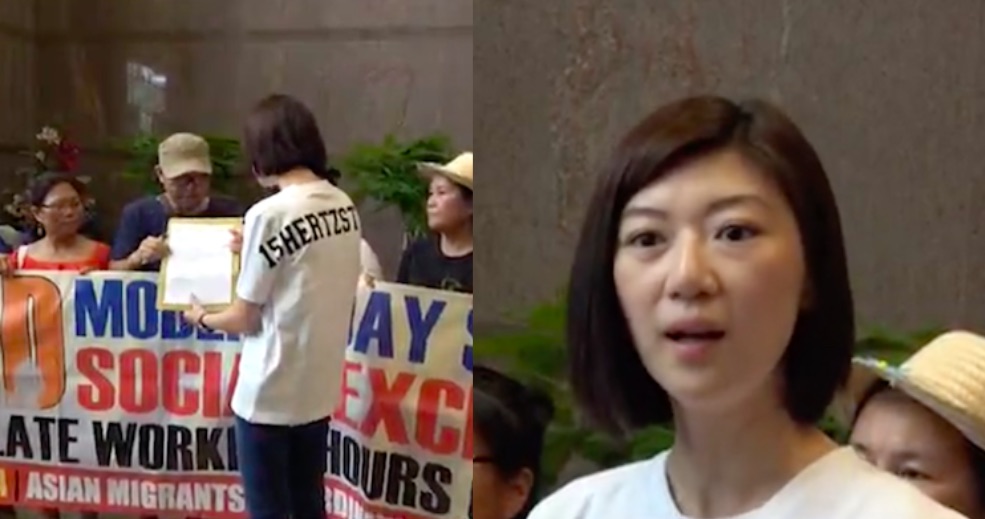 Domestic workers march to lawmaker's office to demand apology over ...