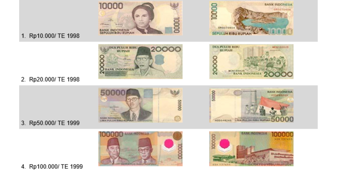 Bank Indonesia pulling old rupiah banknotes issued in 1998 and 1999 by ...
