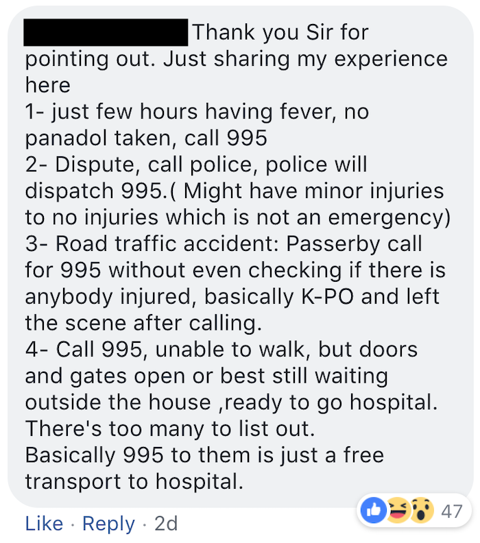 MP shares some of the weirdest calls made to 995; emergency hotline ...