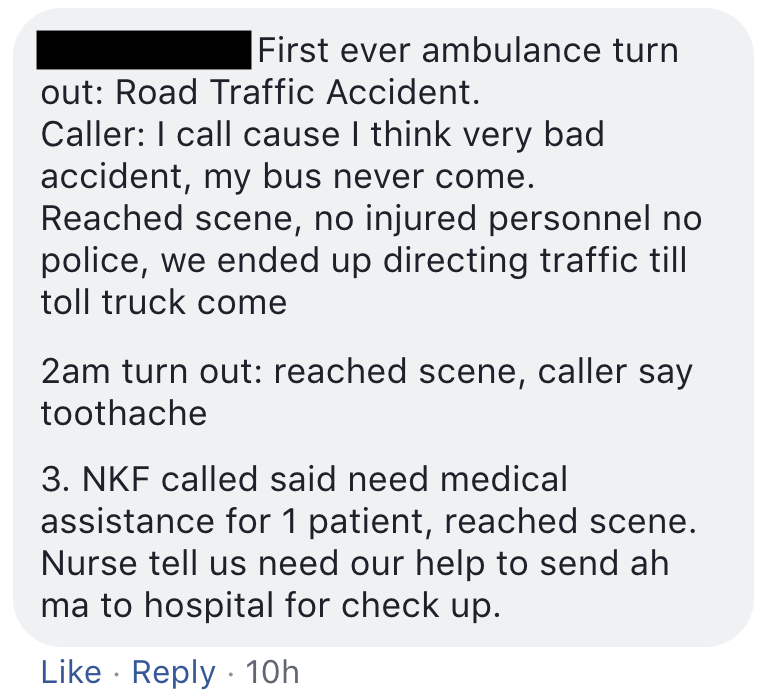 MP shares some of the weirdest calls made to 995; emergency hotline ...