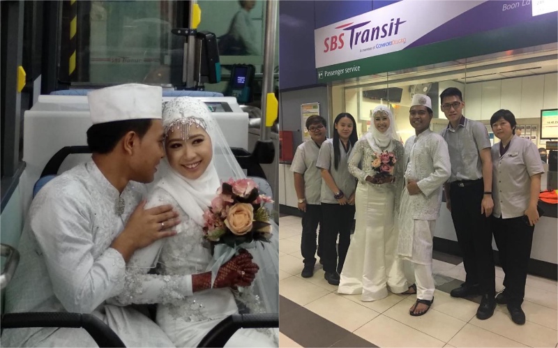 Two SBS bus drivers get hitched and have photo-op at Boon Lay Bus Interchange | Coconuts