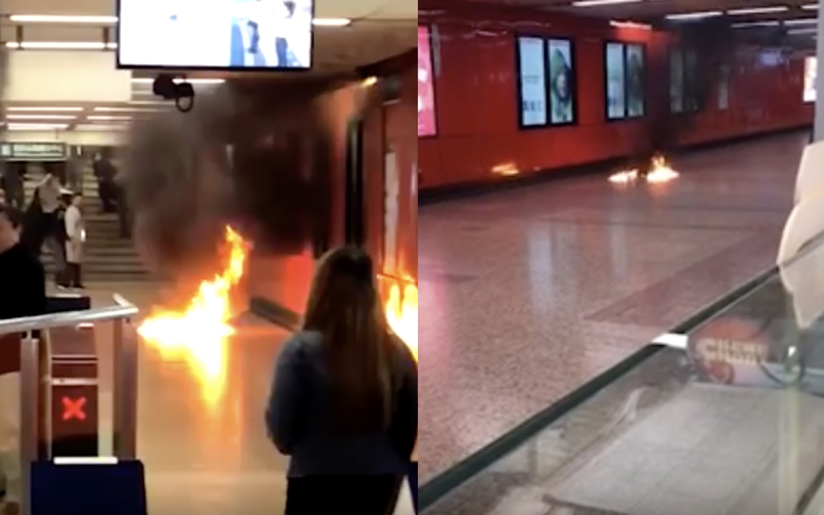 Man arrested for setting fire inside Mong Kok MTR station over weekend ...
