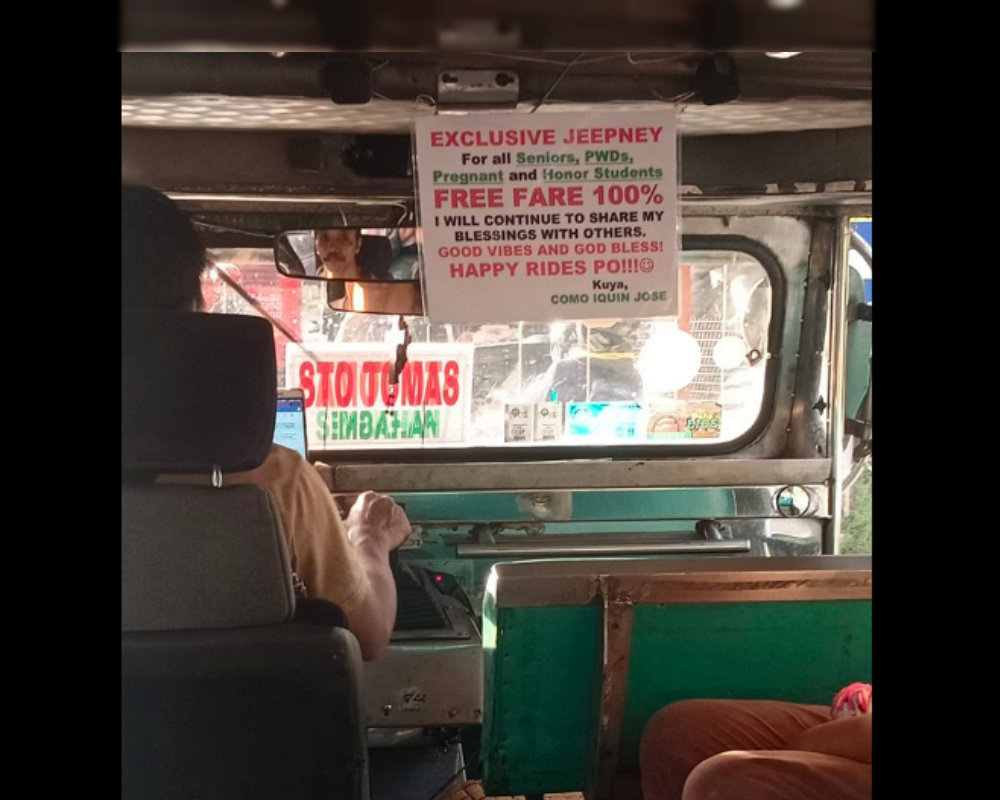 Jeepney driver gives free rides to pregnant women, persons with ...