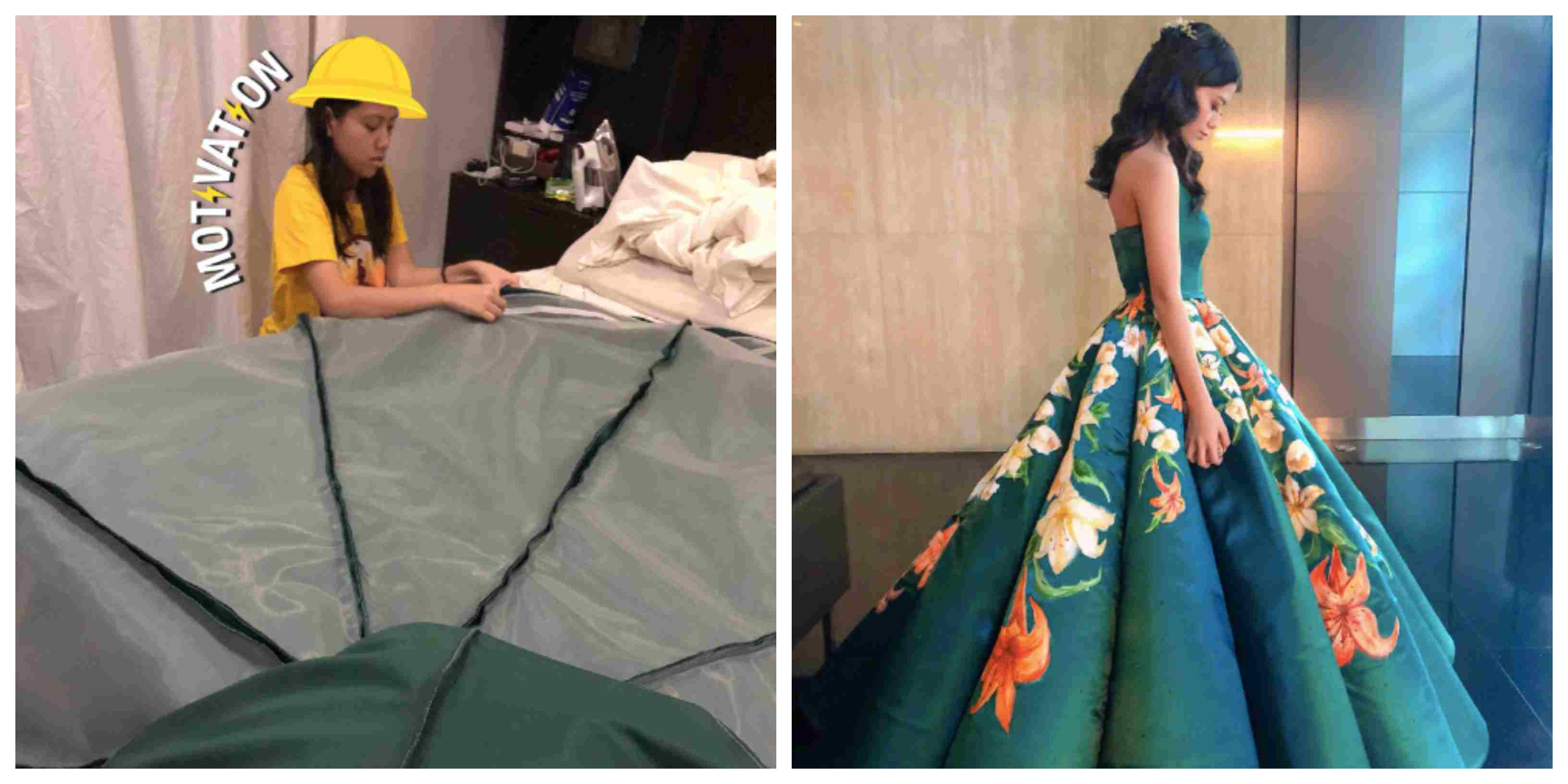 PROJECT RUNWAY: Student makes own elaborate graduation ball gown from ...