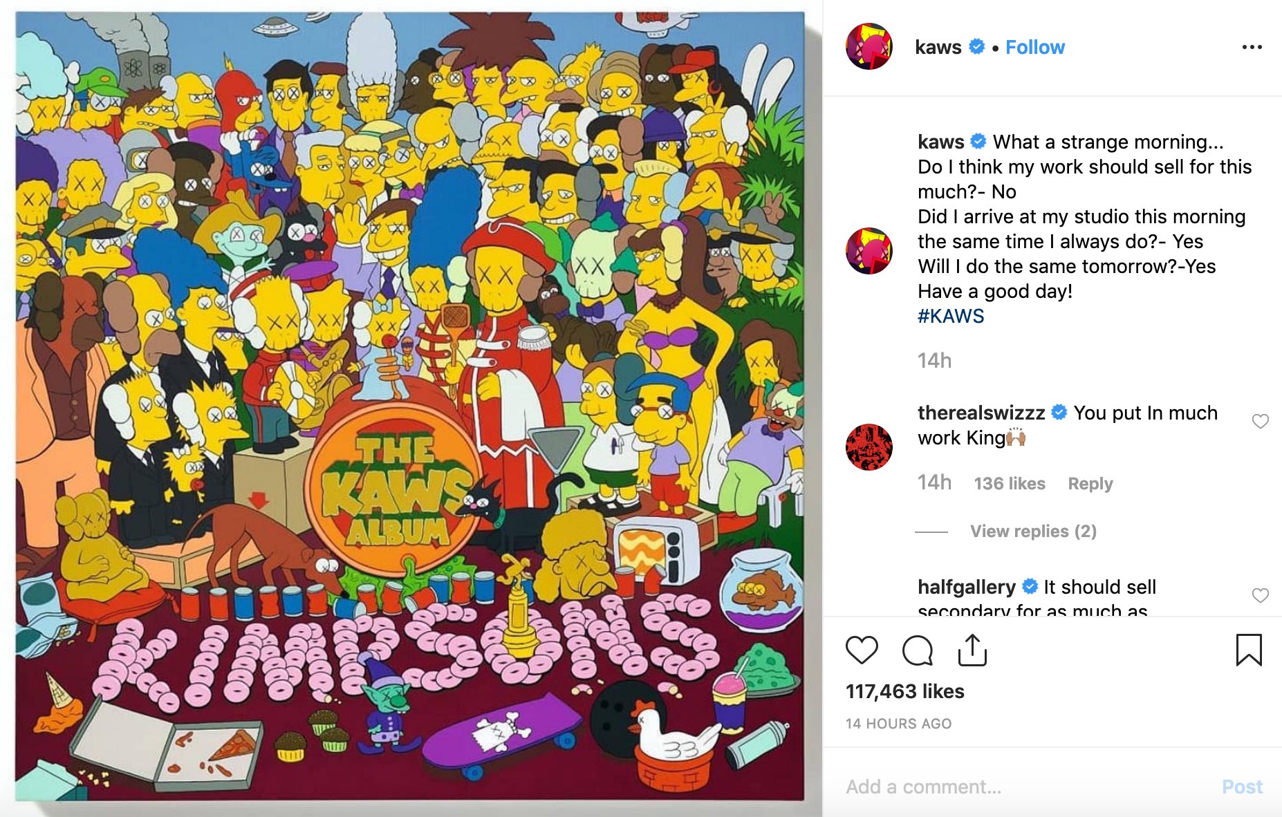A good KAWS? Artist's 'Simpsons' riff smashes record with US$14.8 ...