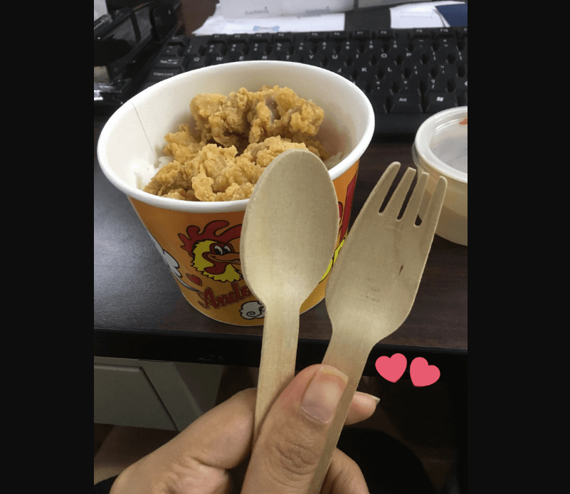 Woman commends local chicken chain for using wooden utensils ...