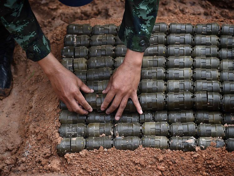 Thailand blows up thousands of landmines in jungle | Coconuts
