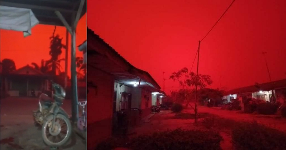 Viral videos of blood red skies show horrific levels of haze in ...