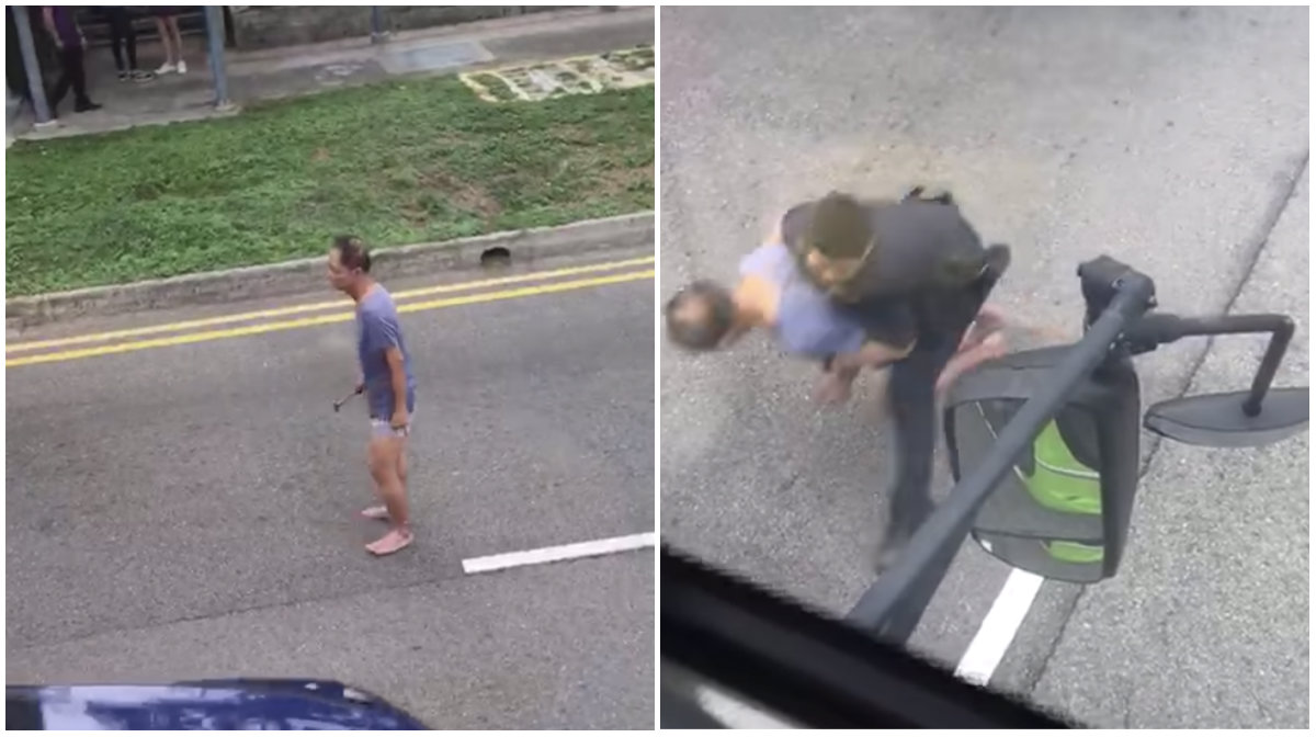 Hammer time: Cops take down 'unsound' man playing whack-a-truck in ...