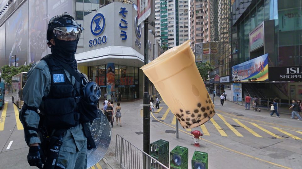 Woman fined for throwing bubble tea at police officer during protest ...