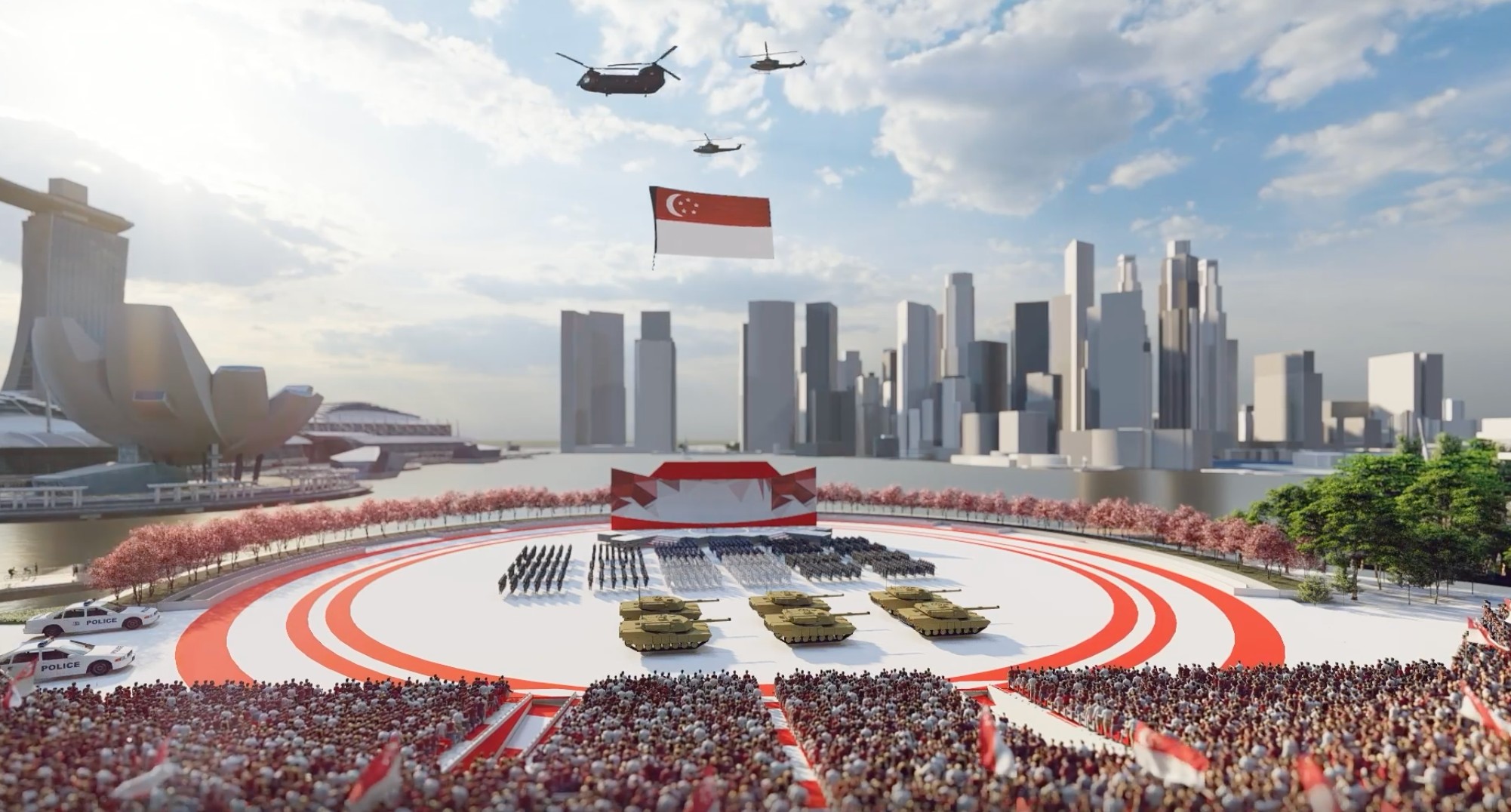 What the Marina Bay floating platform will look like in the future ...