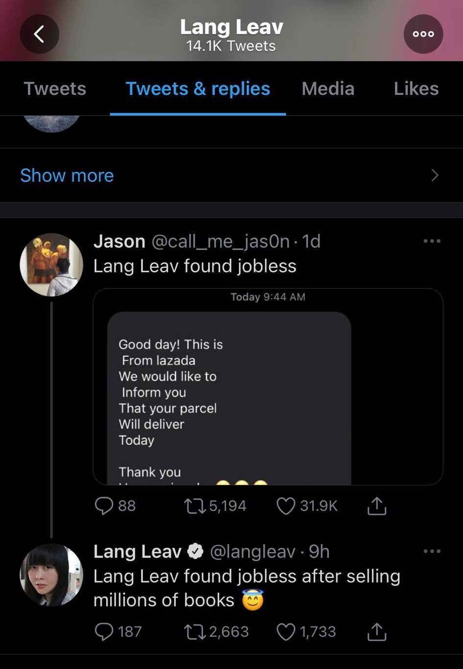 Not Offended: Poet Lang Leav amused by Pinoy's 'jobless' joke | Coconuts