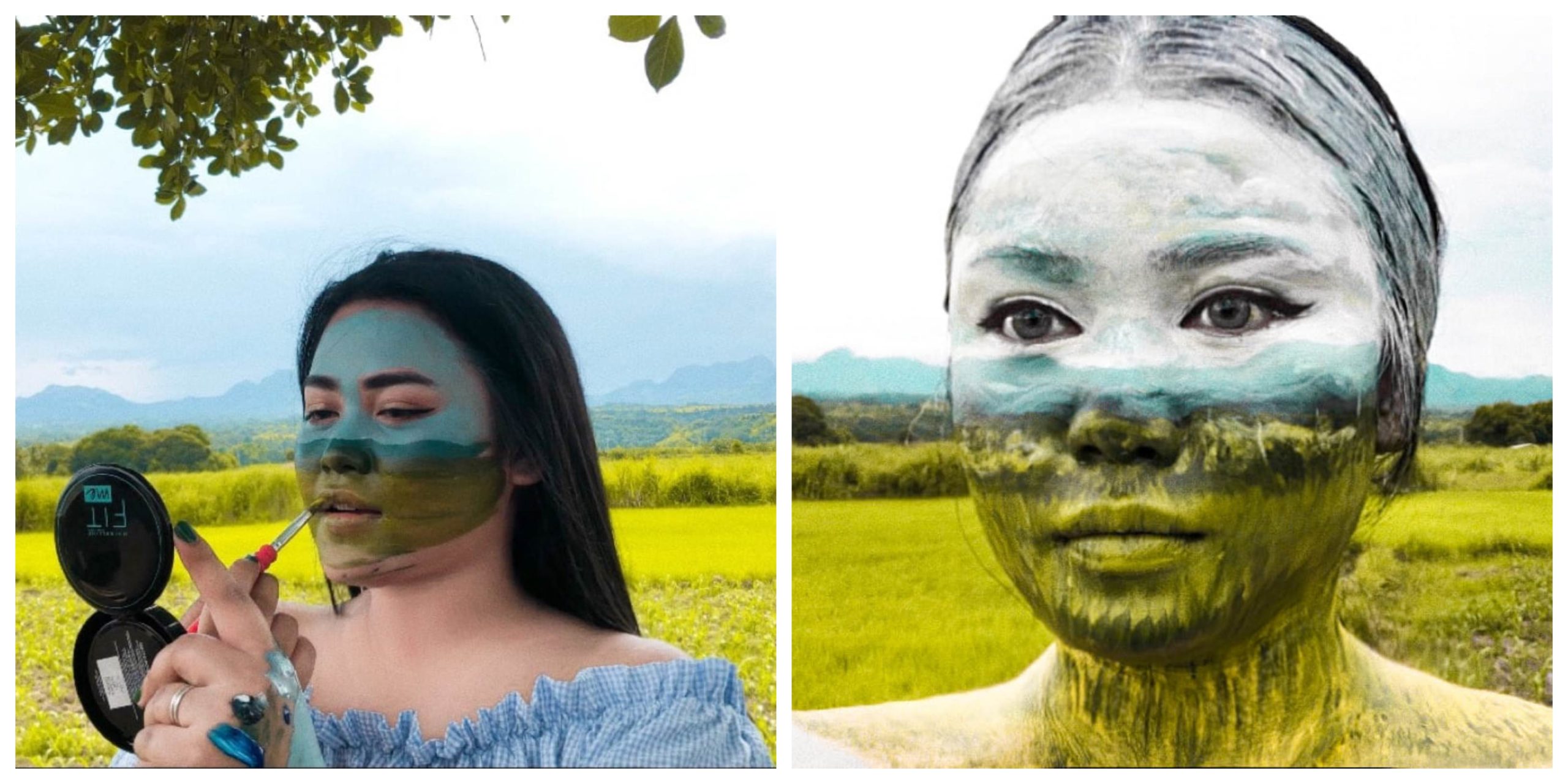 Vlogger wows Pinoys with amazing face painting of Pampanga rural scene ...