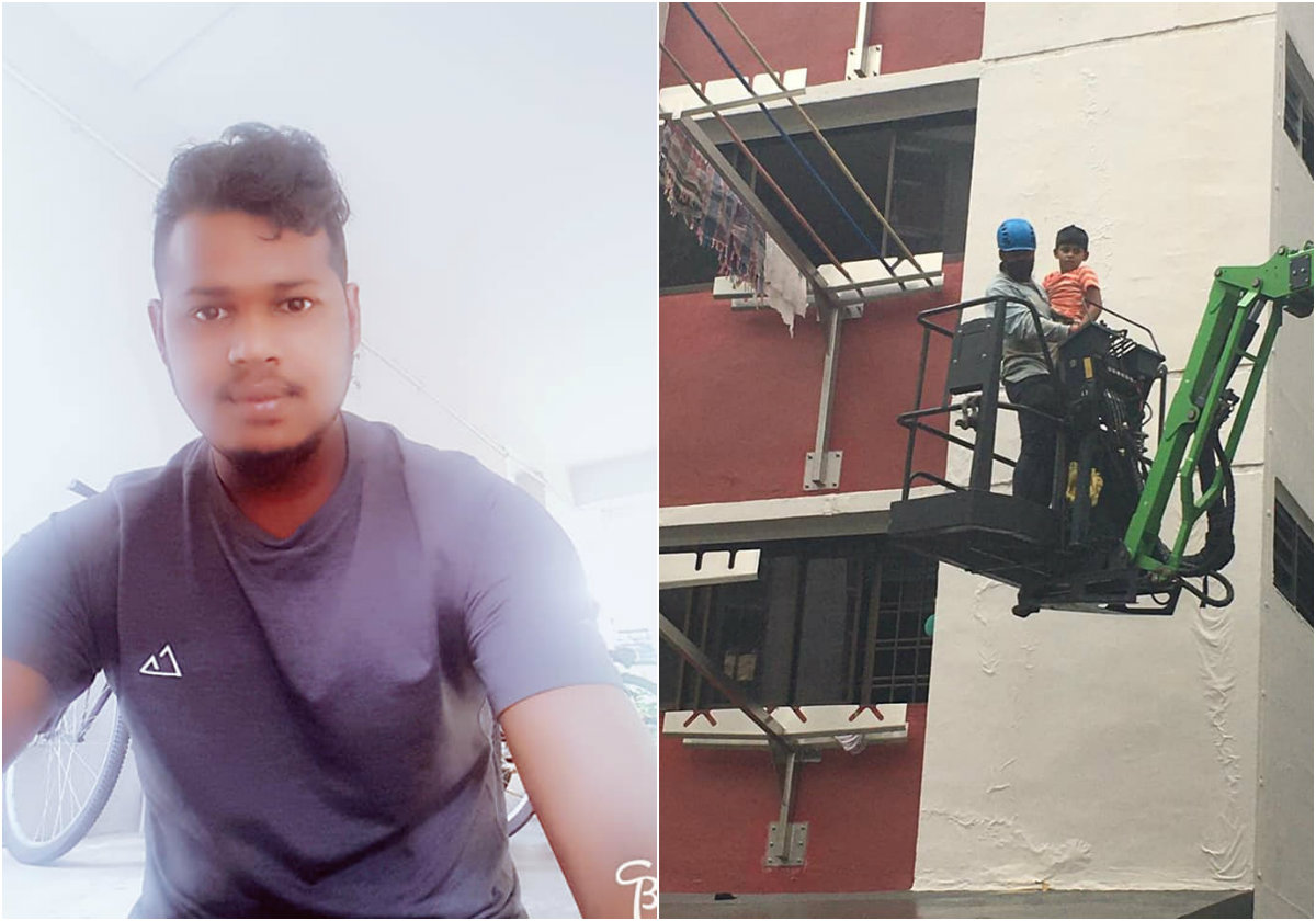 Man praised for rescuing boy from window ledge using a boom lift (VIDEO ...