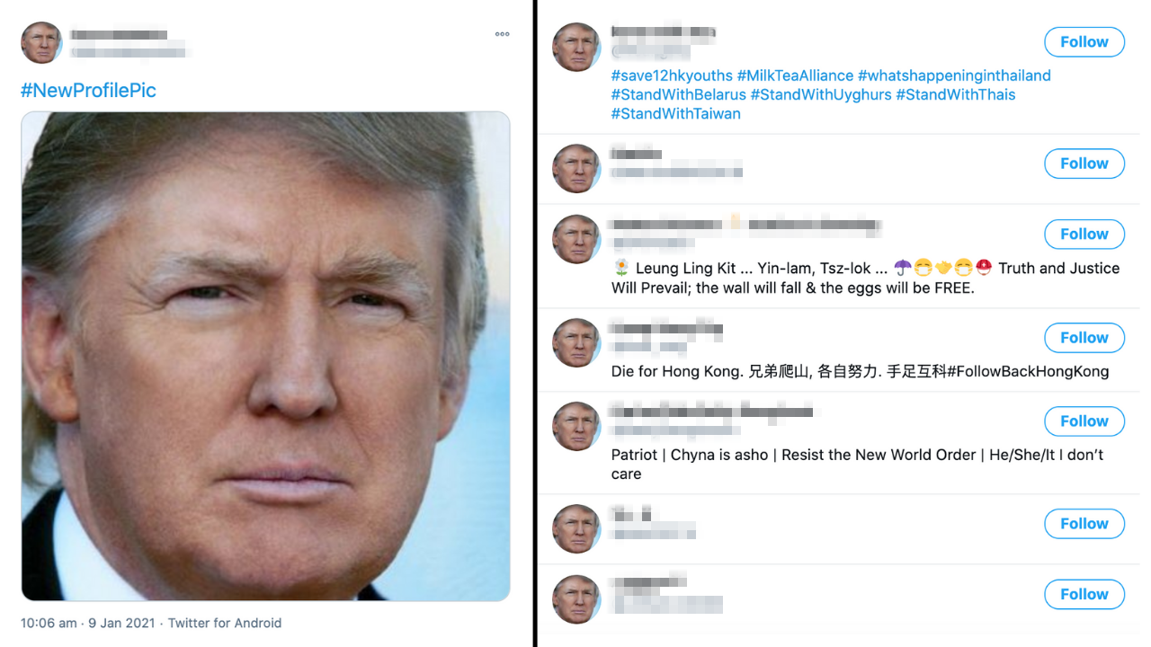 Hong Kong Trump fans change Twitter icons to support outgoing US ...