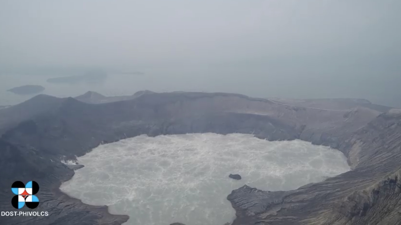 WATCH: Amazing drone footage of Taal Volcano from PHIVOLCS, a day after ...