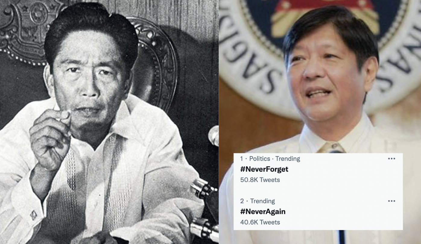 #NeverForget, #NeverAgain trend on Twitter as Filipinos mark 50th ...