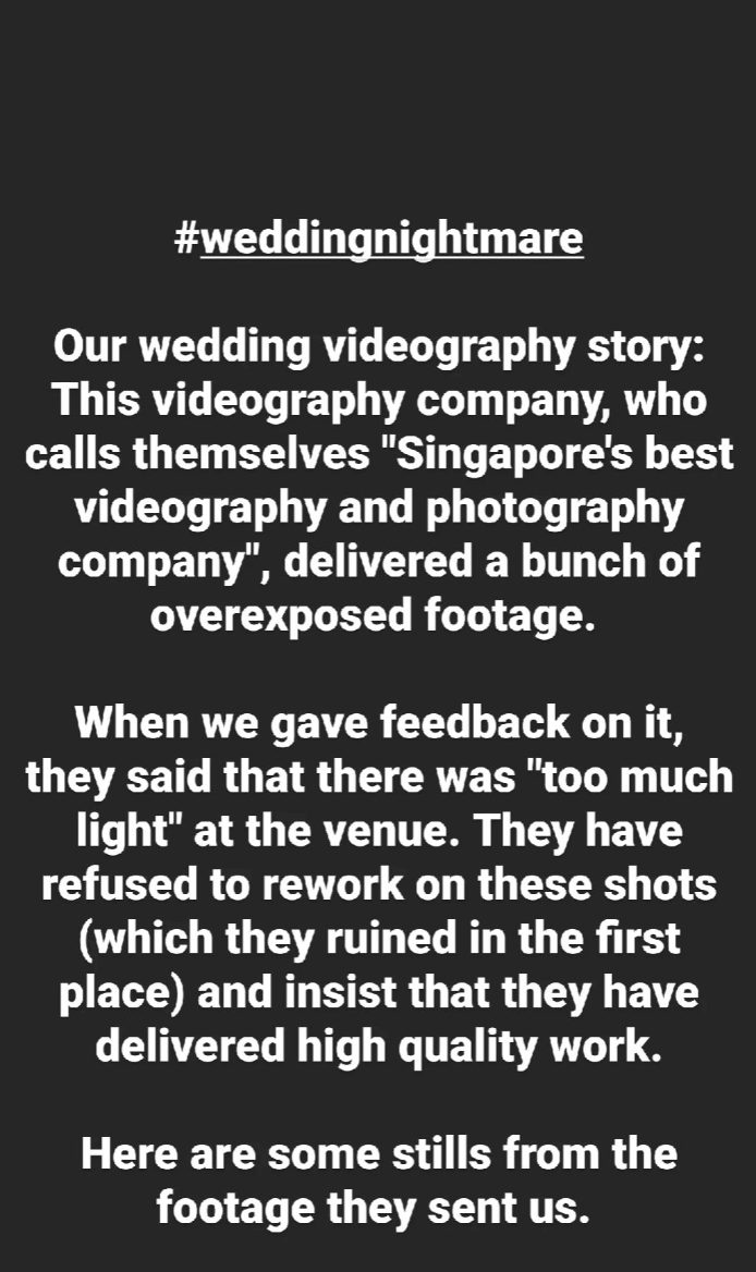 Wedding nightmare: Singapore newlyweds slam wedding videographer for ...