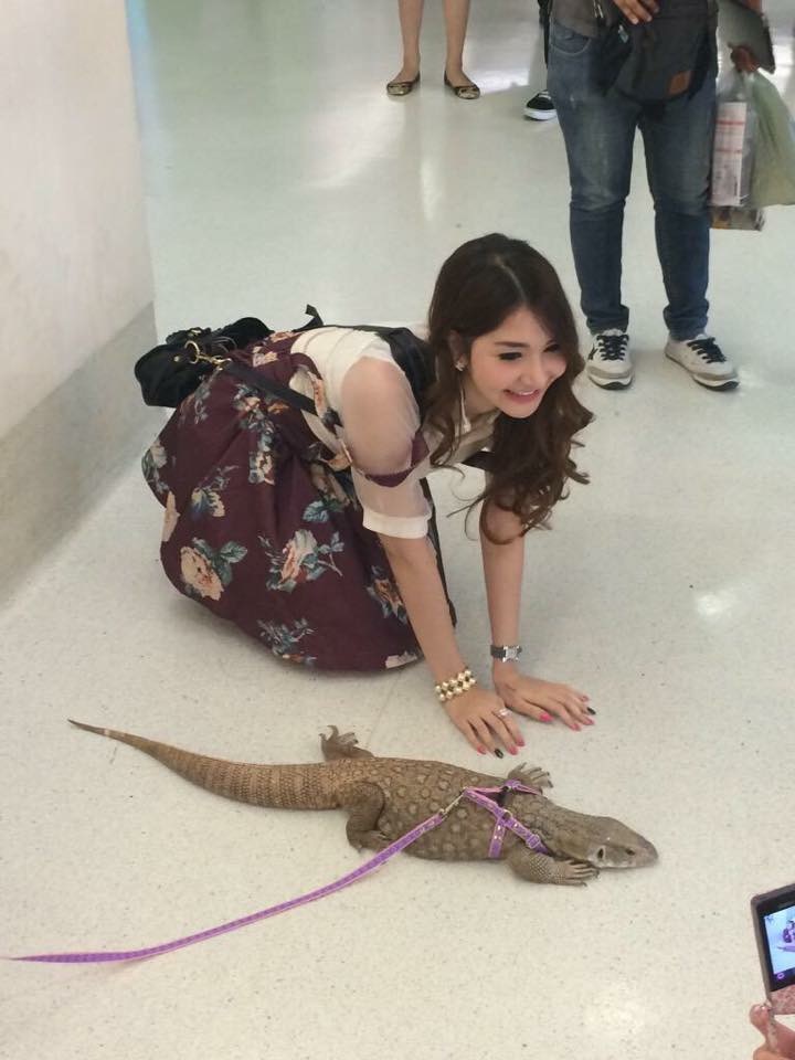 Hee-ya! Bangkok takes her lizard out for a walk (PHOTOS)