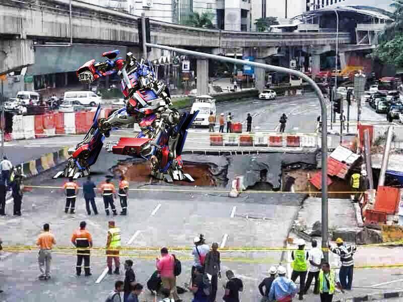 Photos: the Jalan Imbi road collapse in memes - because why not | Coconuts