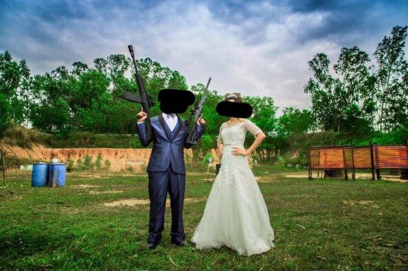 Weapon-wielding Wedding! Bystander killed as gun-loving guests shoot ...