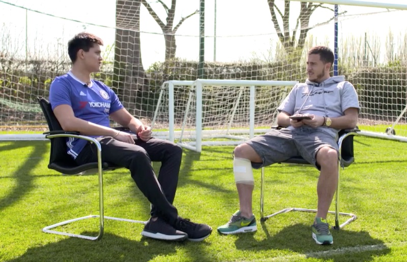 WATCH: Chelsea star Eden Hazard interviews Chelsea fan (and Olympic ...